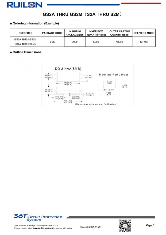 RUILON GS2M datasheet page 3
