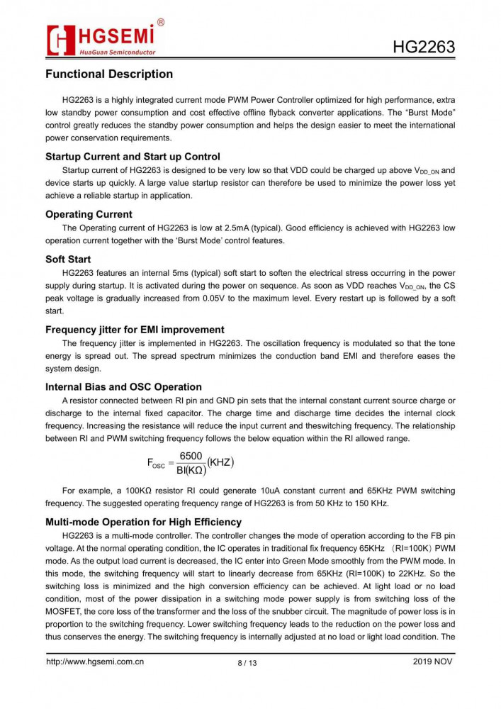 HG2263N datasheet page 8