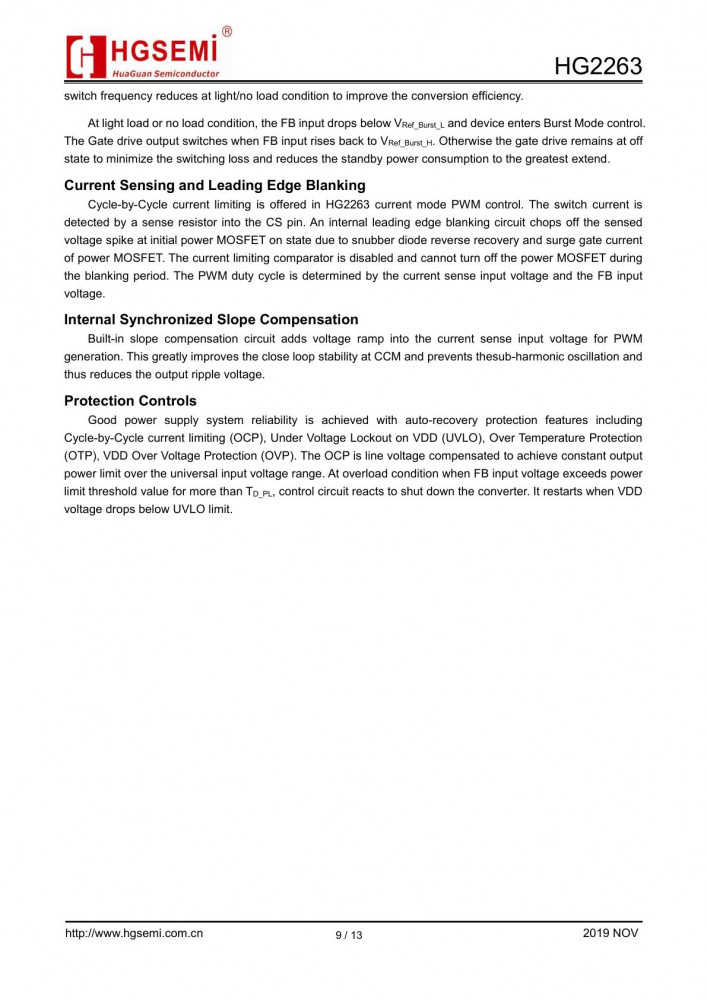 HG2263N datasheet page 9