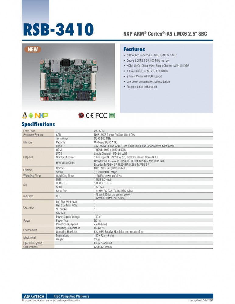 RSB-3410 technical document page 1
