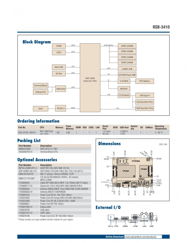 RSB-3410 technical document page 2