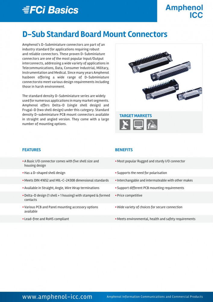 Amphenol D-Sub documentation page 1