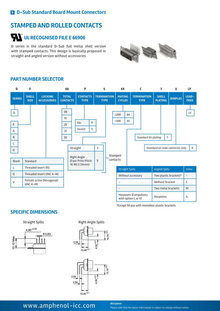 Amphenol D-Sub documentation page 6