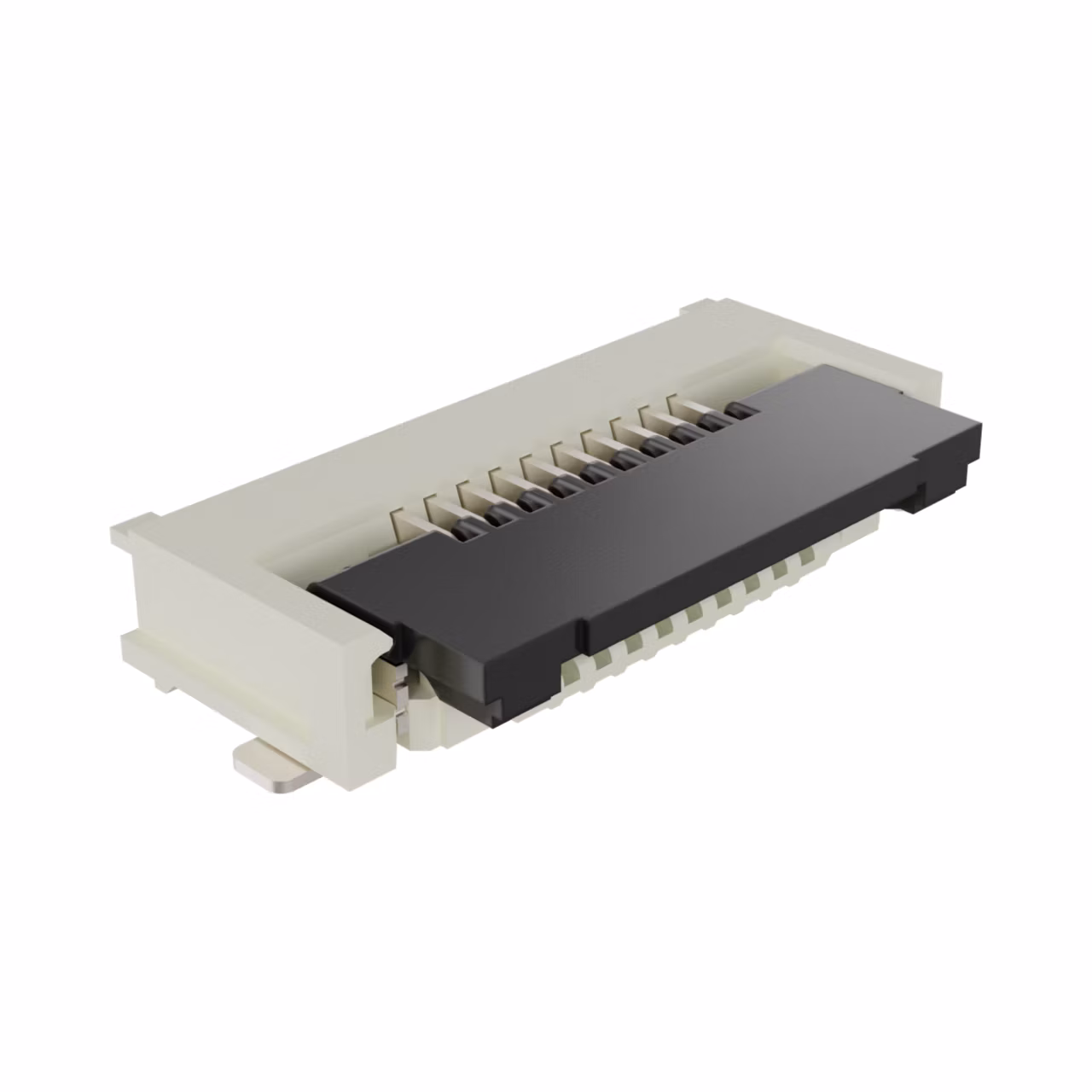 Easy-On FFC/FPC Connector, 0.50mm Pitch, 1.90mm Height, Single Bottom Contact (FS19), Right-Angle, Surface Mount, ZIF, 10 Circuits, Tin-Bismuth Plating for sale