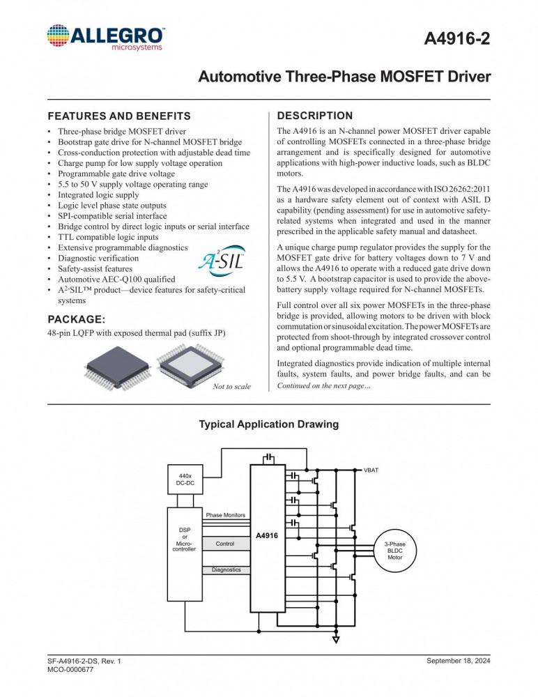 A4916 datasheet page 1