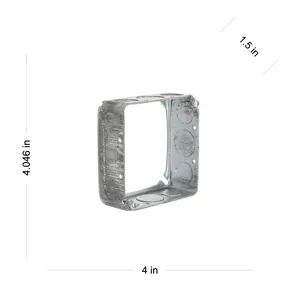 3-1/2 in. Round Ceiling Pan, Drawn, 1/2 in. Deep, One 1/2 in. KO and NMSC Clamps