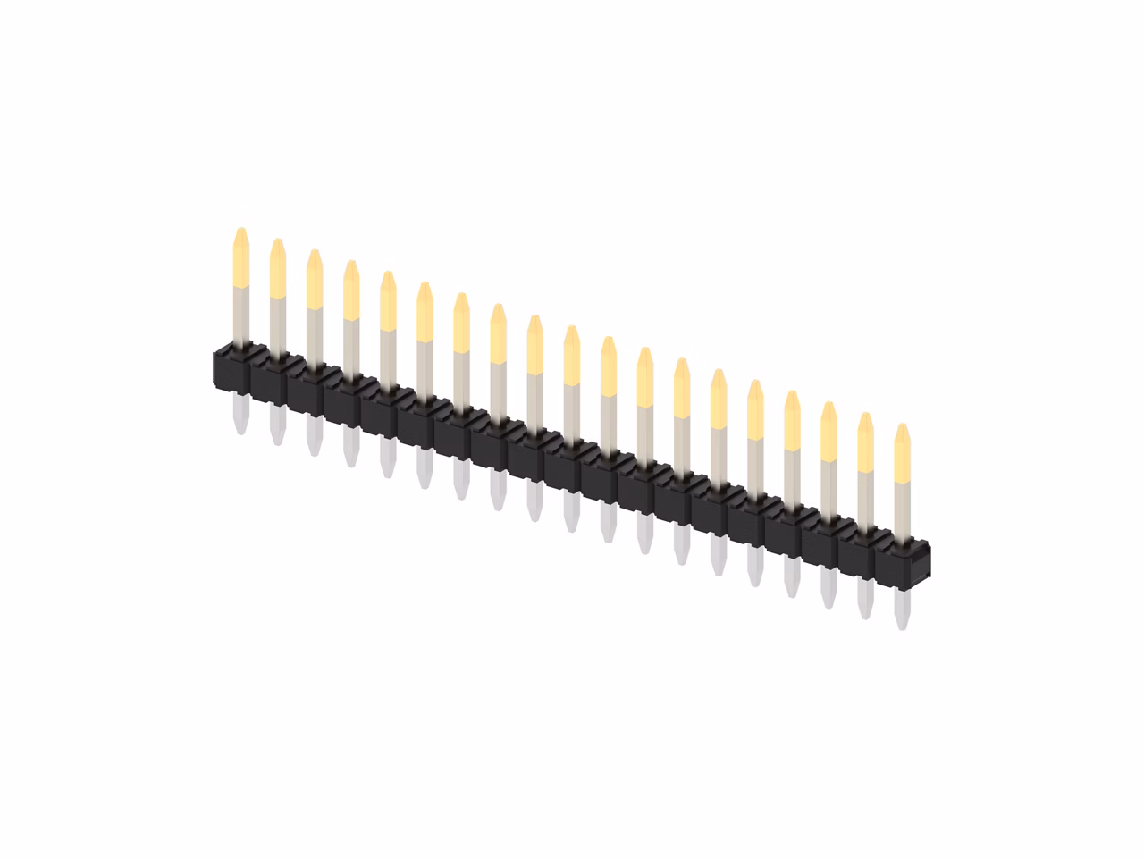 KK 254 Breakaway Header, Vertical, 34 Circuits, 0.76µm Gold (Au) Plating, Mating Pin Length 6.09mm, Bag