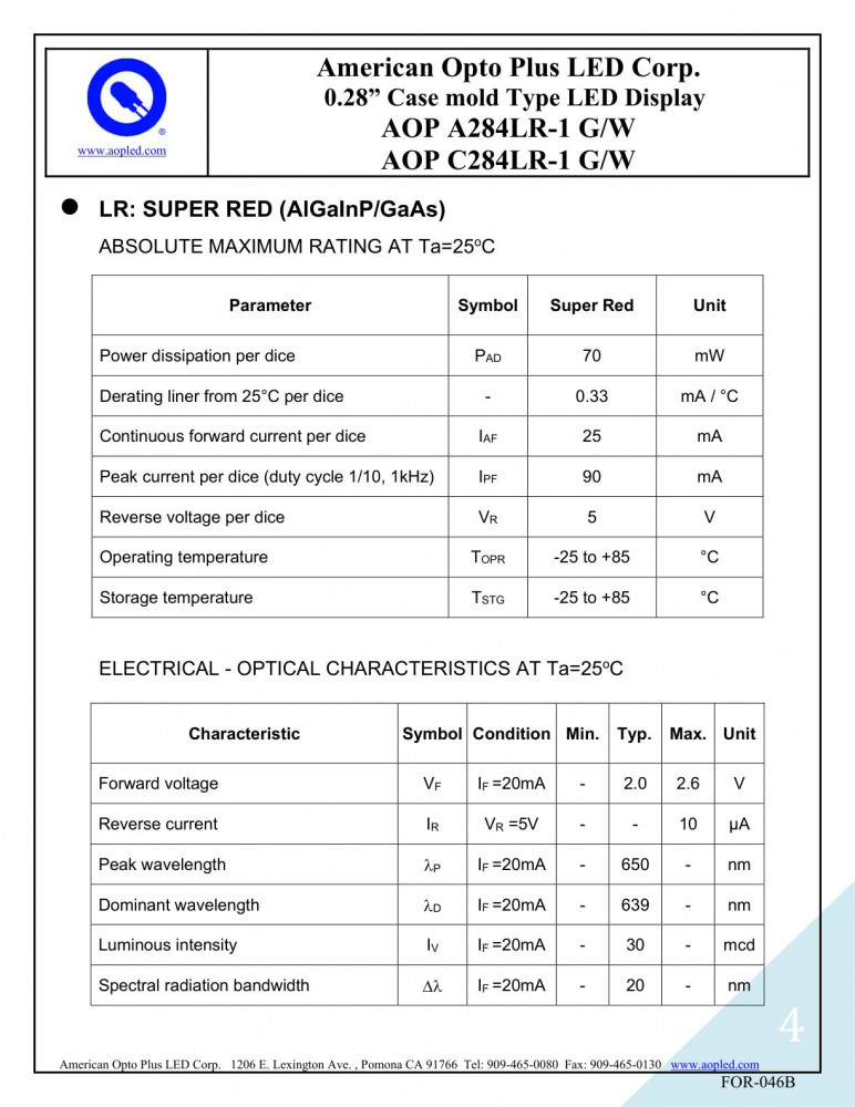 C284LR-1 datasheet page 4