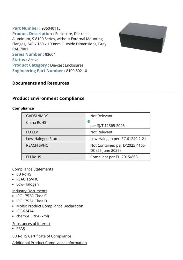 936040115 technical document page 1