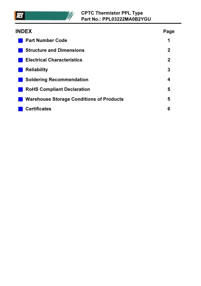 PPL03222MA0B2YGU datasheet page 3
