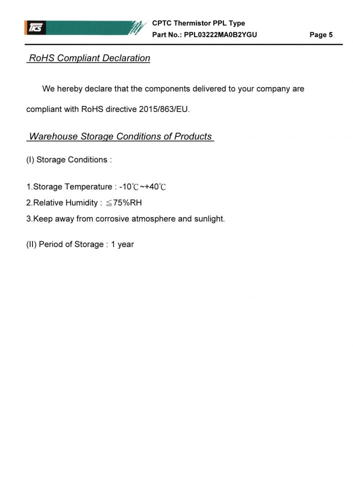 PPL03222MA0B2YGU datasheet page 8