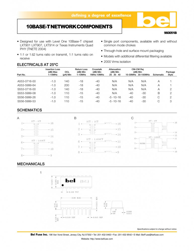 Bel Fuse document page 1