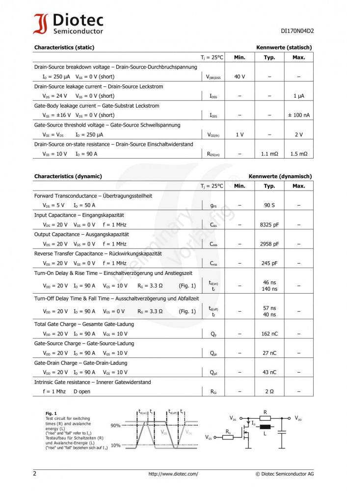 DIOTEC DI170N04D2 datasheet page 2