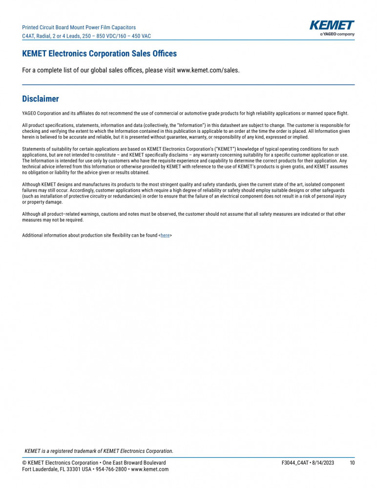 KEMET C4AT datasheet page 10