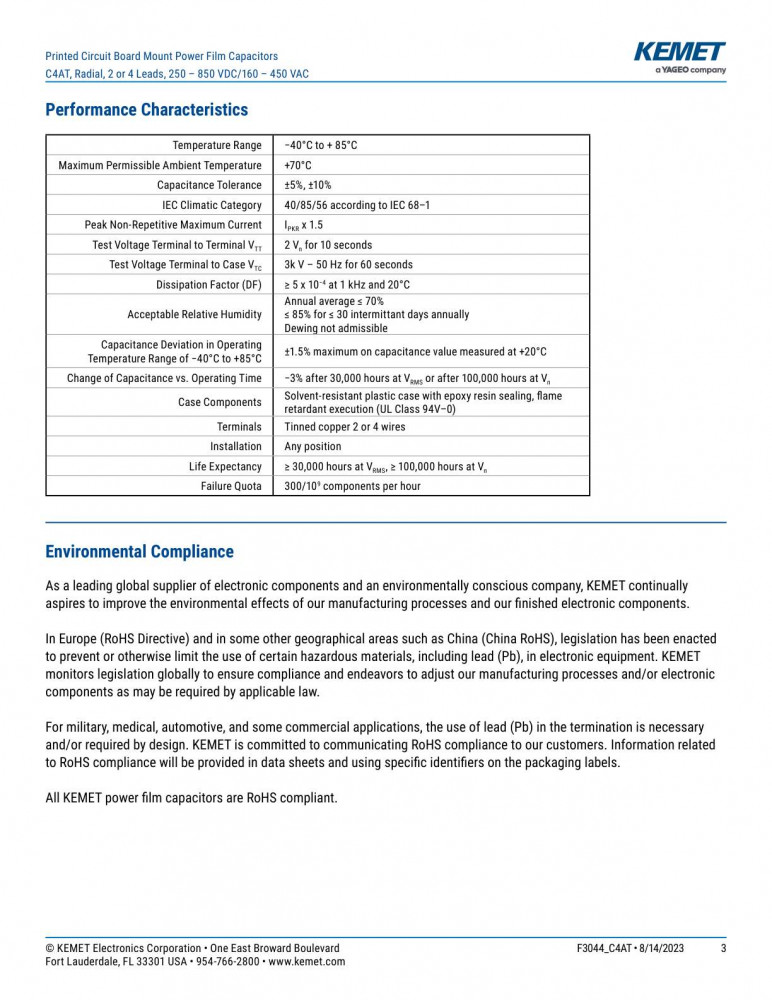 KEMET C4AT datasheet page 3