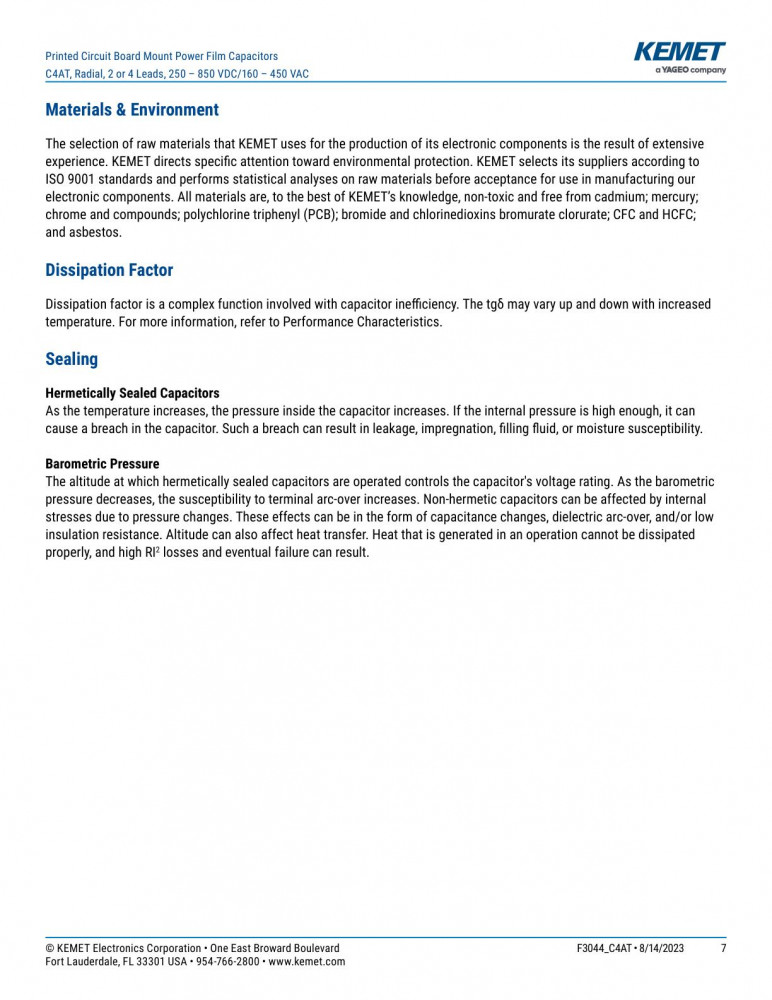 KEMET C4AT datasheet page 7