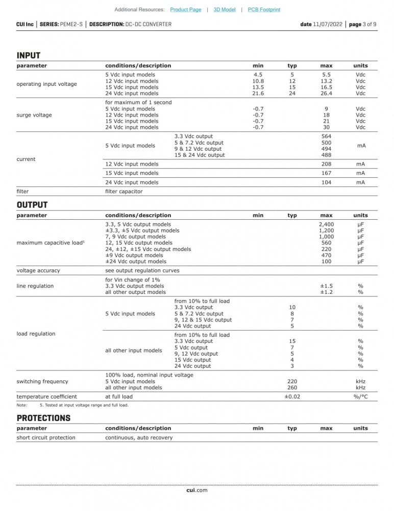 CUI PEME2-S datasheet page 3