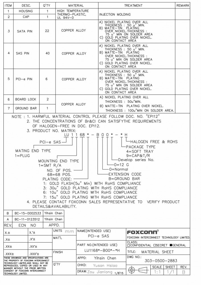 LU11683-B007-9H technical drawing page 6