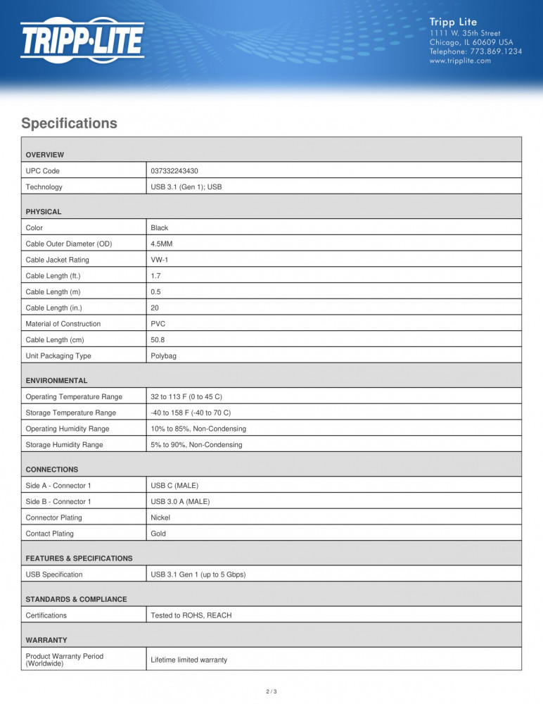 U428-20N product document preview, page 2