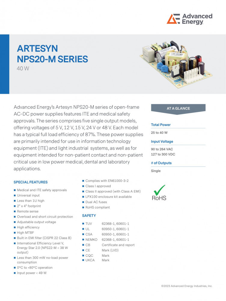 NPS20-M series document page 1