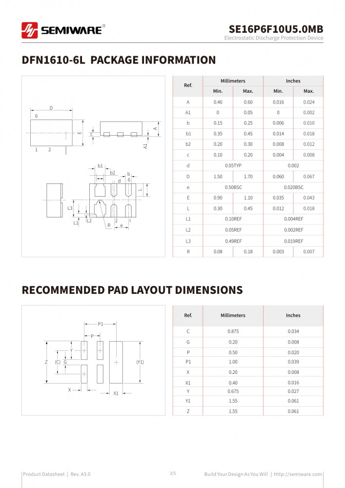 SE16P6F10U5.0MB datasheet page 3
