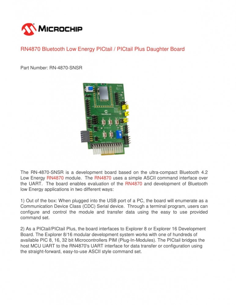 RN-4870-SNSR technical document page 1