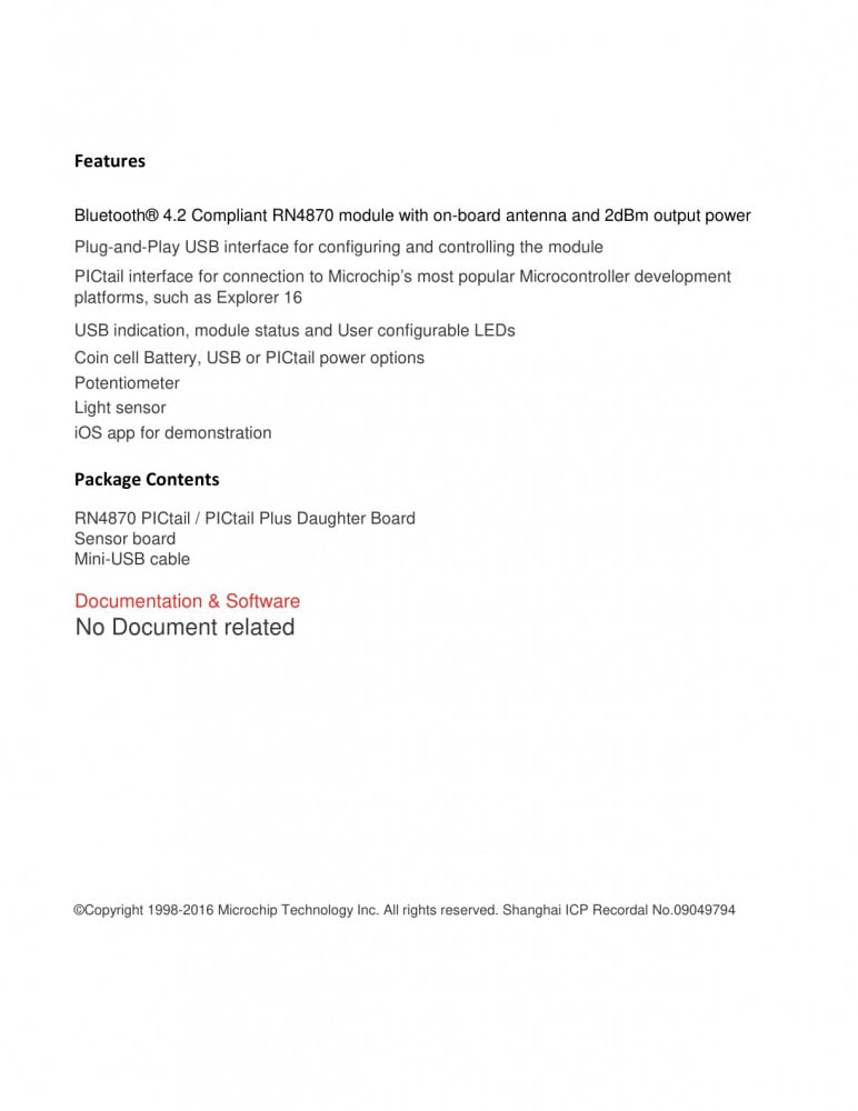 RN-4870-SNSR technical document page 2