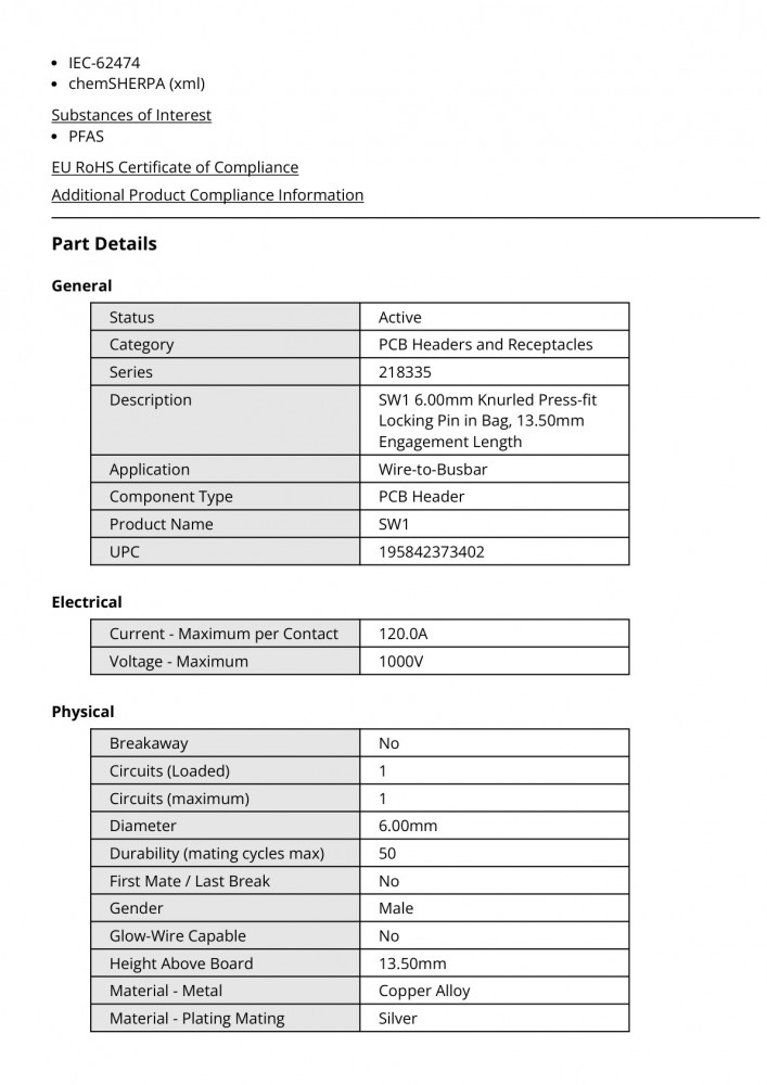 MOLEX 2183350001 technical document image, page 2