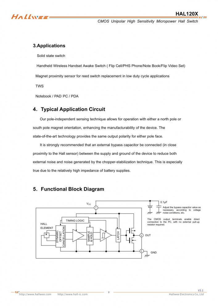 HAL1201NSO datasheet page 2