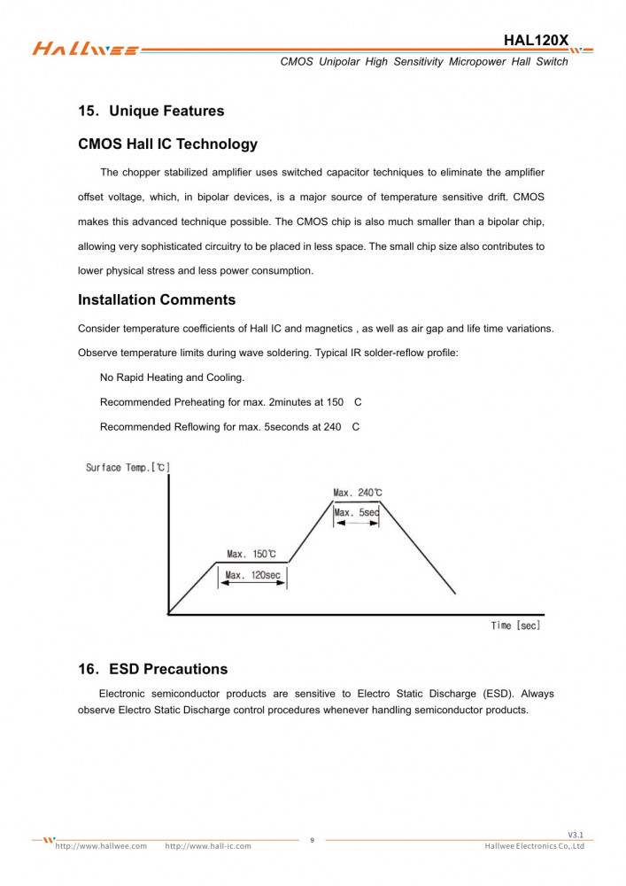 HAL1201NSO datasheet page 9
