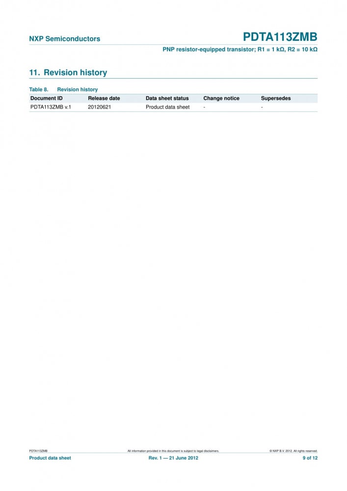 PDTA113ZMB datasheet page 10