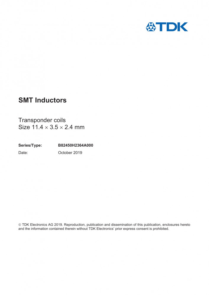 B82450H2364A000 technical document page 1