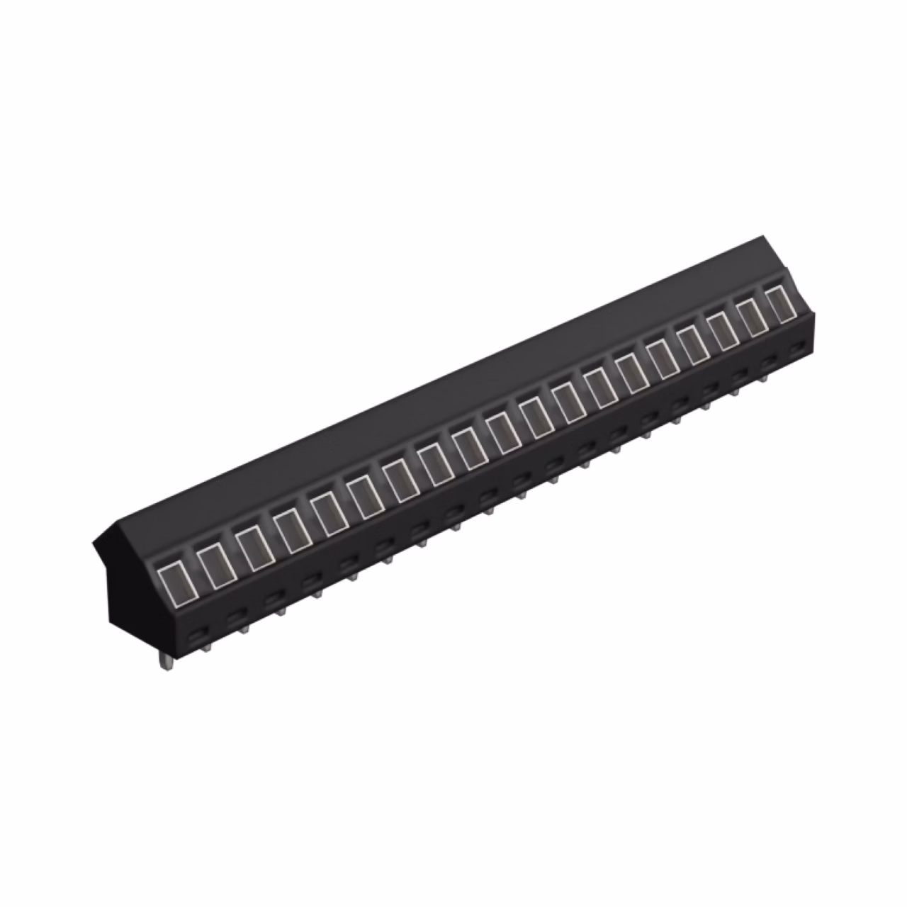 5.00mm Pitch Eurostyle 45° Wire Entry Fixed Mount PCB Terminal Block, 19  Circuits for sale