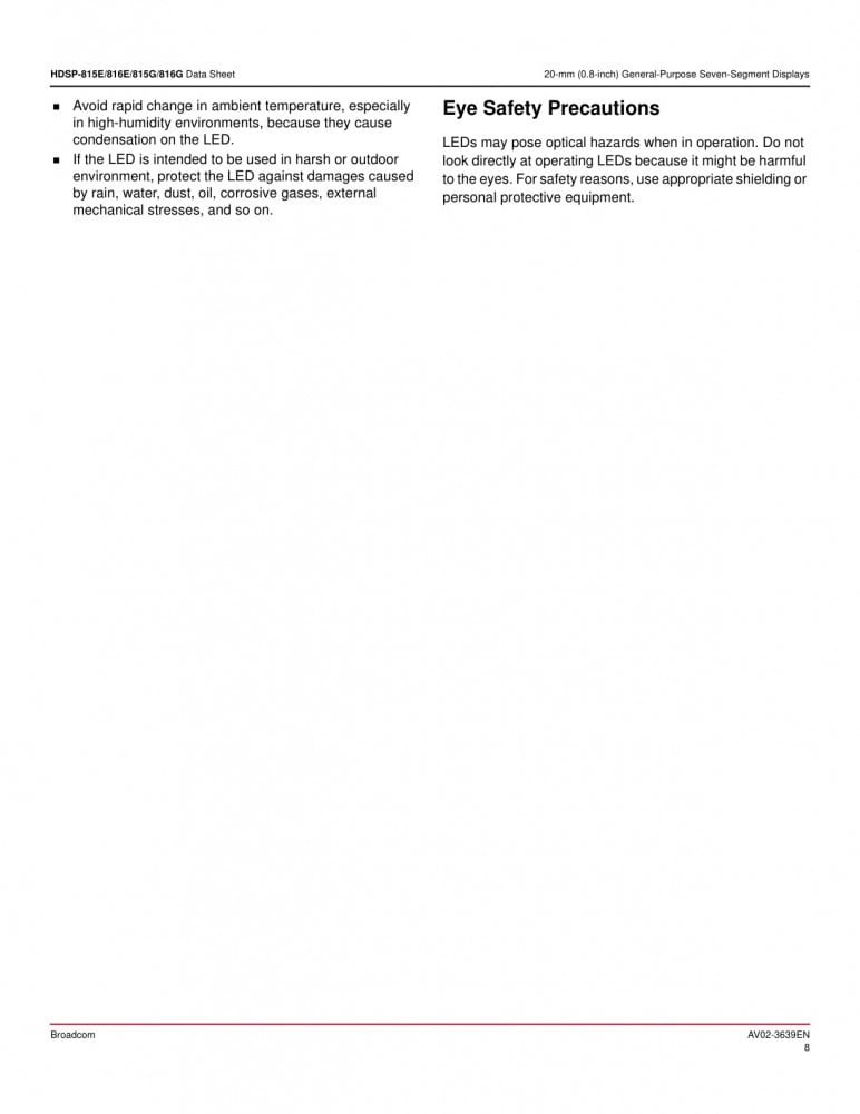 HDSP-815E datasheet page 8
