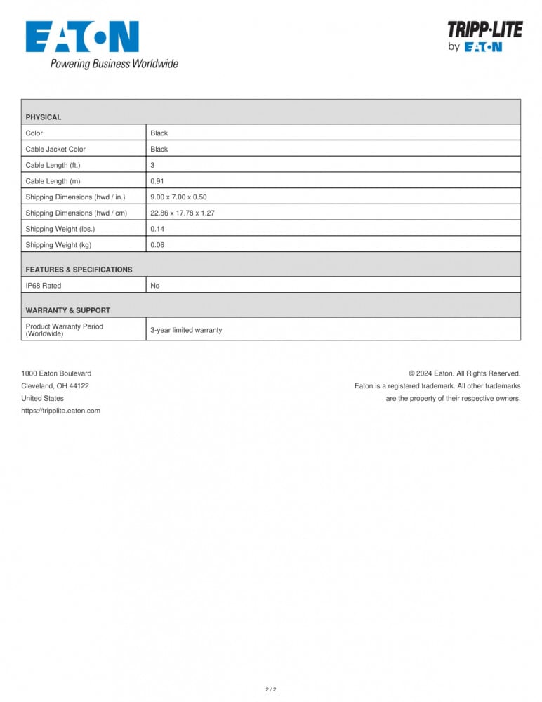P581-003-VGA technical document page 2