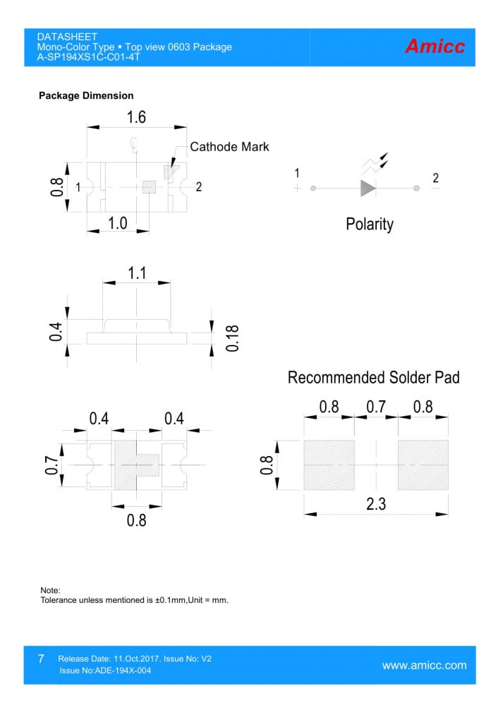 A-SP194XS1C-C01-4T datasheet page 7