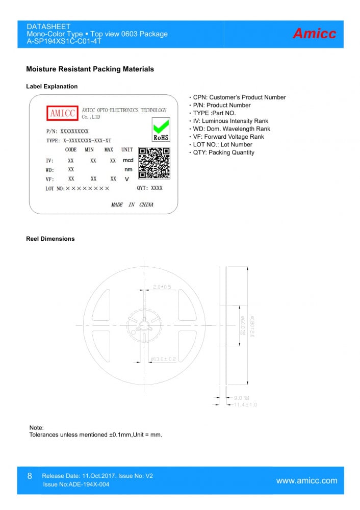 A-SP194XS1C-C01-4T datasheet page 8