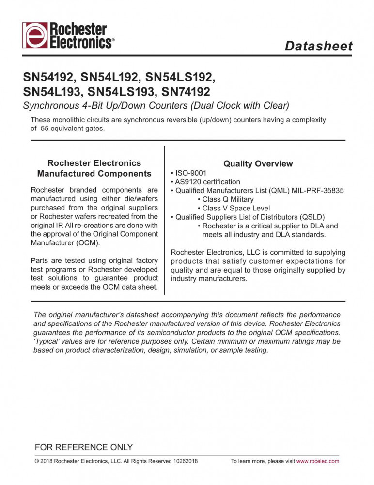 54L192DM/B datasheet page 1