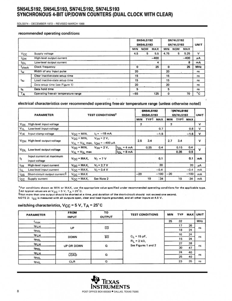 54L192DM/B datasheet page 9