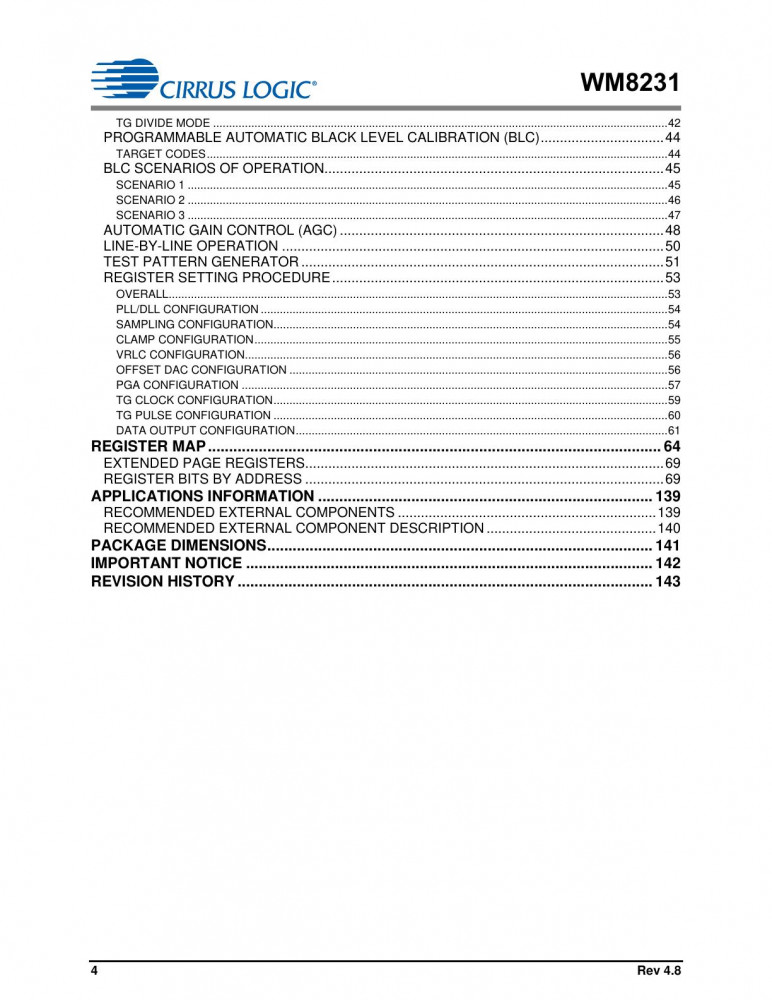 WM8231 document page 4