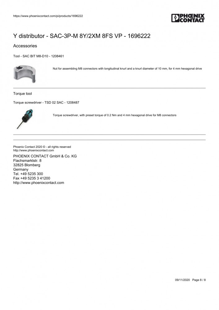 Phoenix Contact 1696222 approvals and accessories