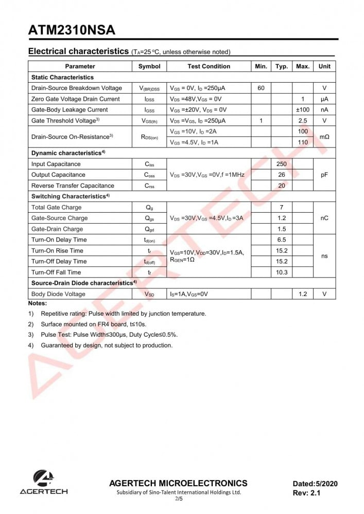 ATM2310NSA datasheet page 2