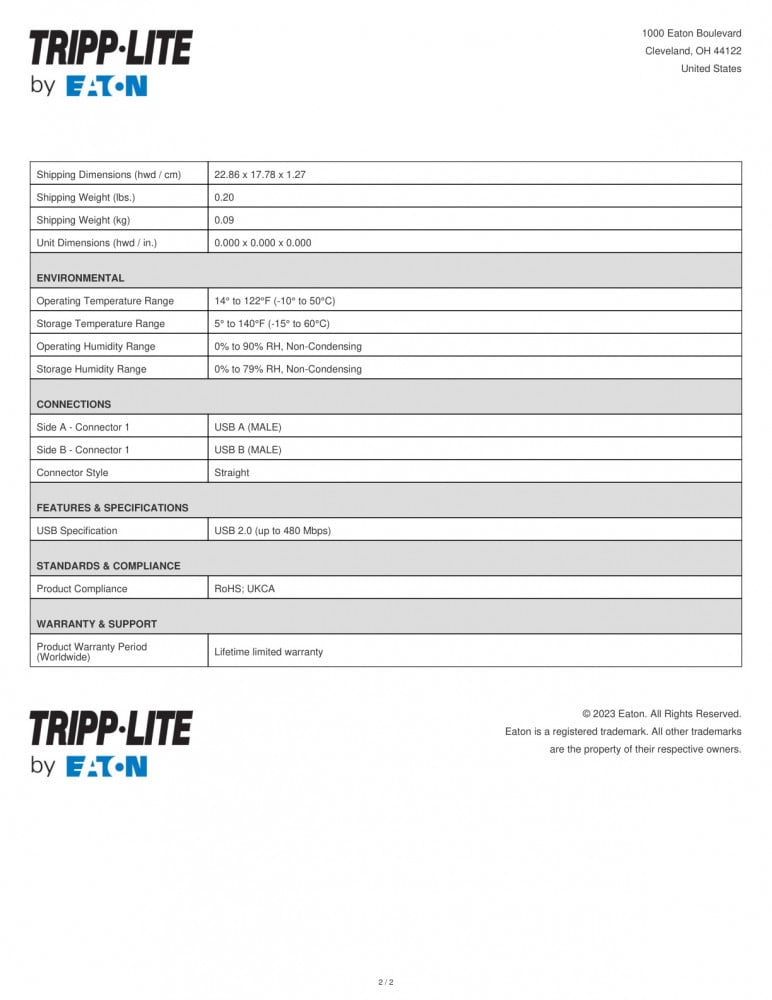 EATON U023-006 technical document page 2