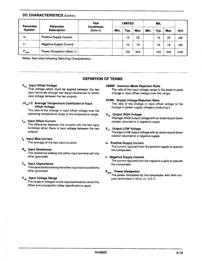 AM6685DL datasheet page 5