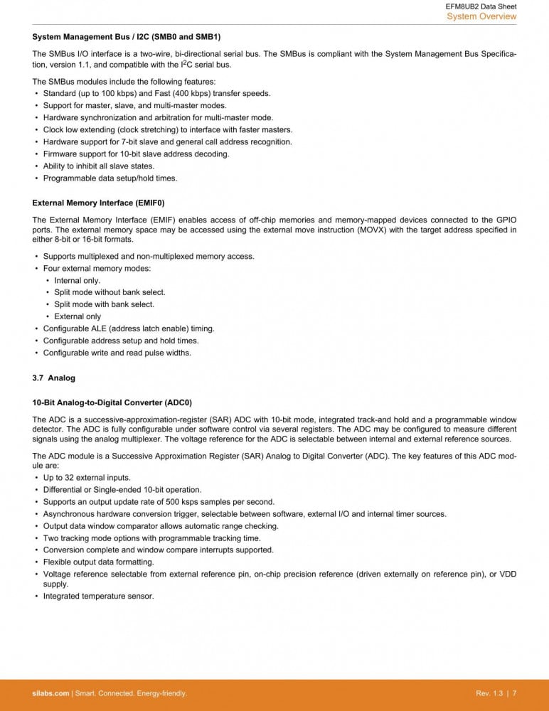 EFM8UB2 datasheet page 8
