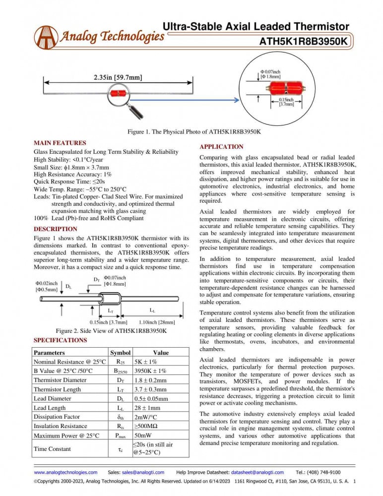 ATH10K1R8B3950K datasheet page 1