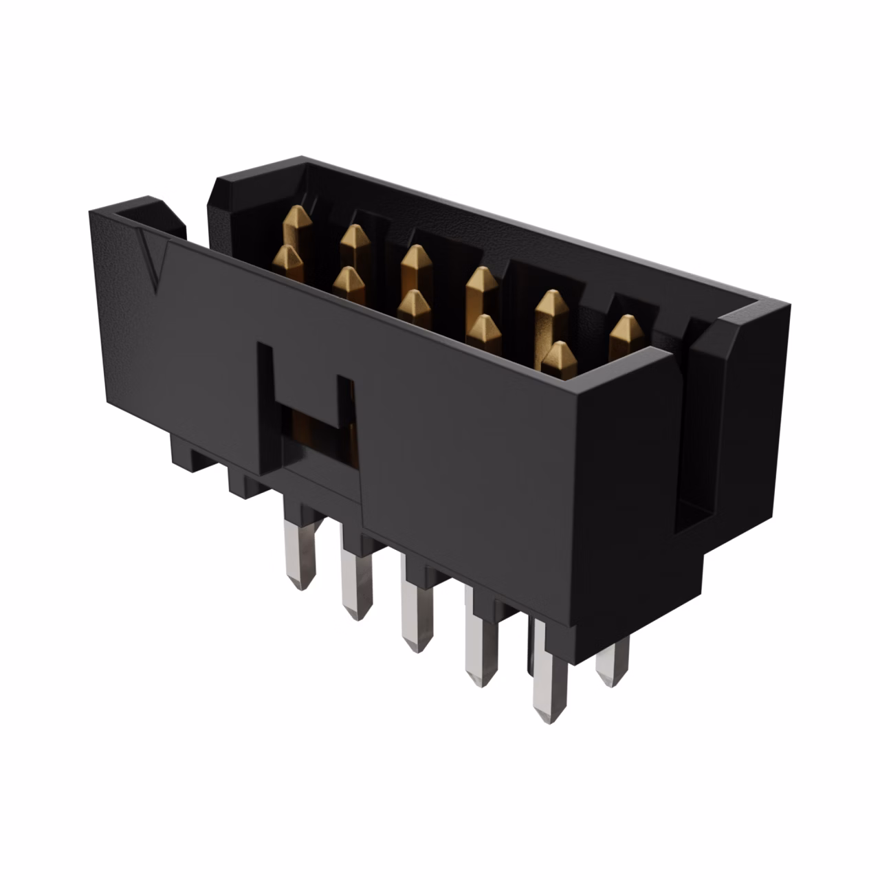 2.00mm Pitch, Milli-Grid PCB Header, Dual Row, Vertical, Through Hole, Shrouded, 12 Circuits, Circuit 1 Voided, 0.38µm Gold (Au) Plating, 2.50mm Tail Length, Dual Side Slots, Center Polarization, with Peg, Tube for sale