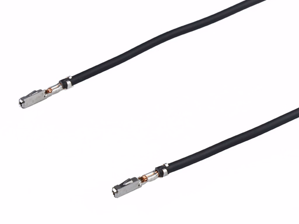 Pre-Crimped Lead MOX Female-to-Pigtail, Gold (Au) Plating, 450.00mm Length, 20 AWG, Black