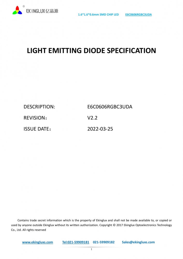 E6C0606RGBC3UDA datasheet page 1