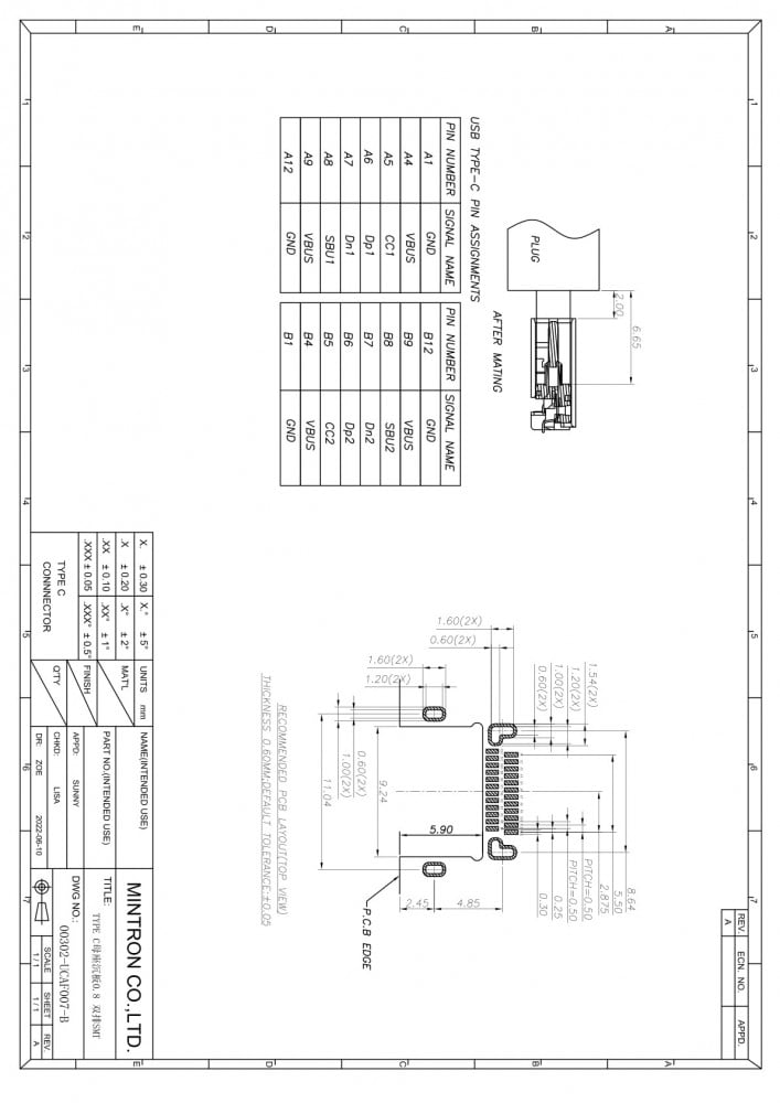 MINTRON 00302-UCAF007-B technical drawing page 2